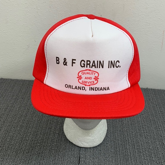 YoungAn | Accessories | Vintage B F Grain Inc Orland Indiana Snapback ...